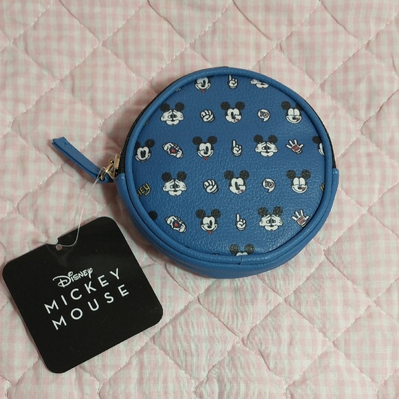 Disney | Accessories | Disney Mickey Mouse Blue Coin Purse | Poshmark